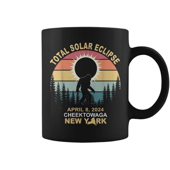 Bigfoot Cheektowaga New York Total Solar Eclipse 2024 Coffee Mugs ...