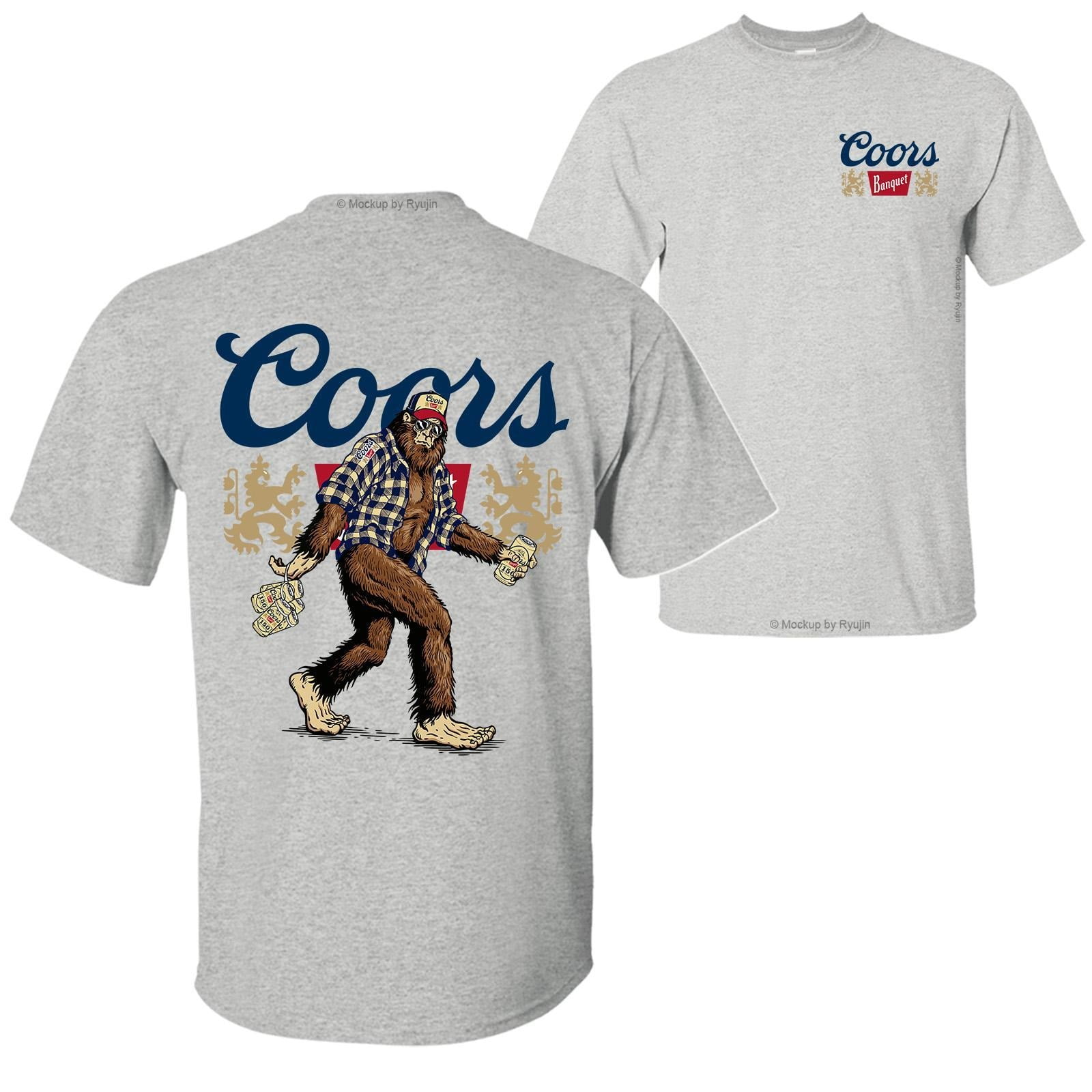 Bigfoot Coors Banquet 2 Sided Graphic Printed Unisex Classic Comfort ...