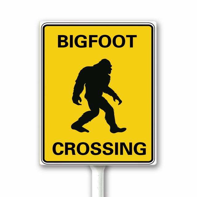 Bigfoot Crossing, Bigfoot Yard Decor, 8 x 12 Inches Sturdy Aluminum ...