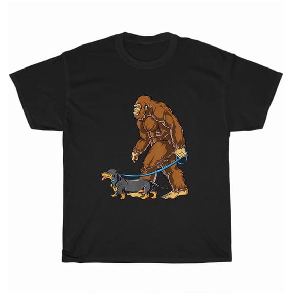 Bigfoot Dog Walk Dachshund Sasquatch Dogs Pet Lover T-Shirt Unisex Tee ...