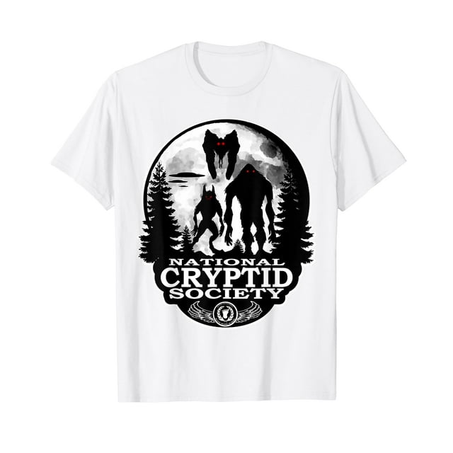 Bigfoot Dogman Mothman UFO; National Cryptid Society Logo T-Shirt ...