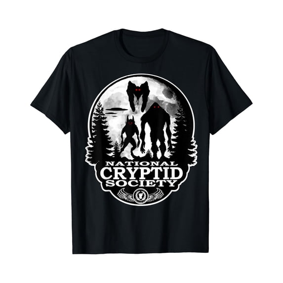 Bigfoot Dogman Mothman Ufo; National Cryptid Society Logo T-Shirt ...