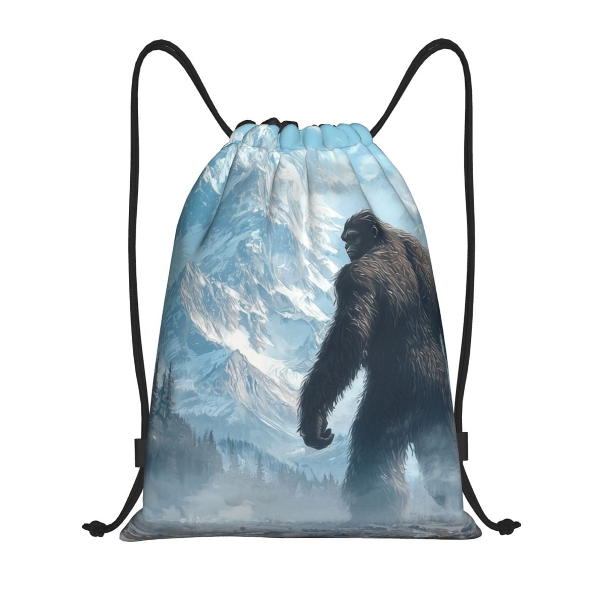 Bigfoot Drawstring Backpack Sports Gym Sackpack With Water Resistant ...