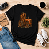 Bigfoot Driving Tractor Funny Sasquatch Farmer Unisex T-Shirt, S-5XL ...