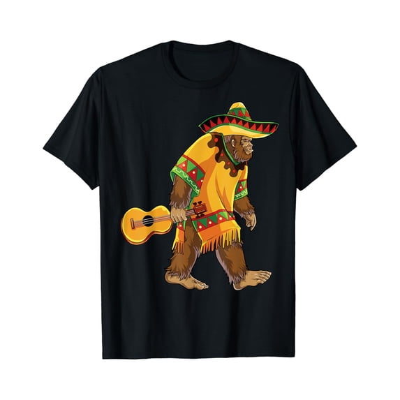 Bigfoot El Squatcho T shirt Sasquatch Cinco de Mayo Mexican T-Shirt ...