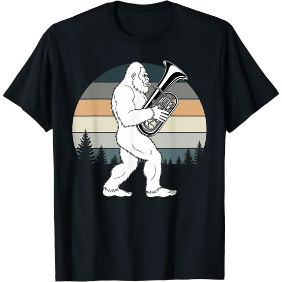 Bigfoot Euphoniumist Marching Band Baritone Euphonium T-Shirt - Walmart.com