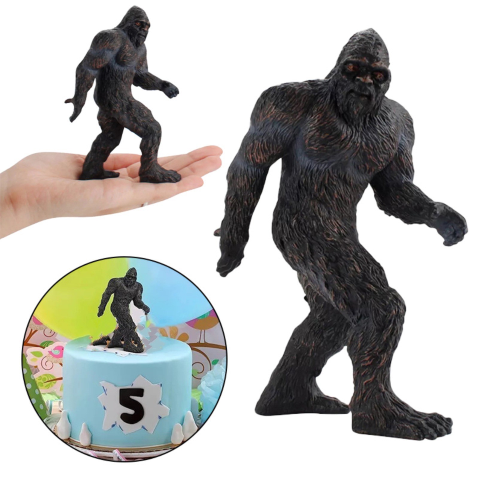 Bigfoot Figurine, 5" Legendary Monster Sasquatch Plastic Model ...