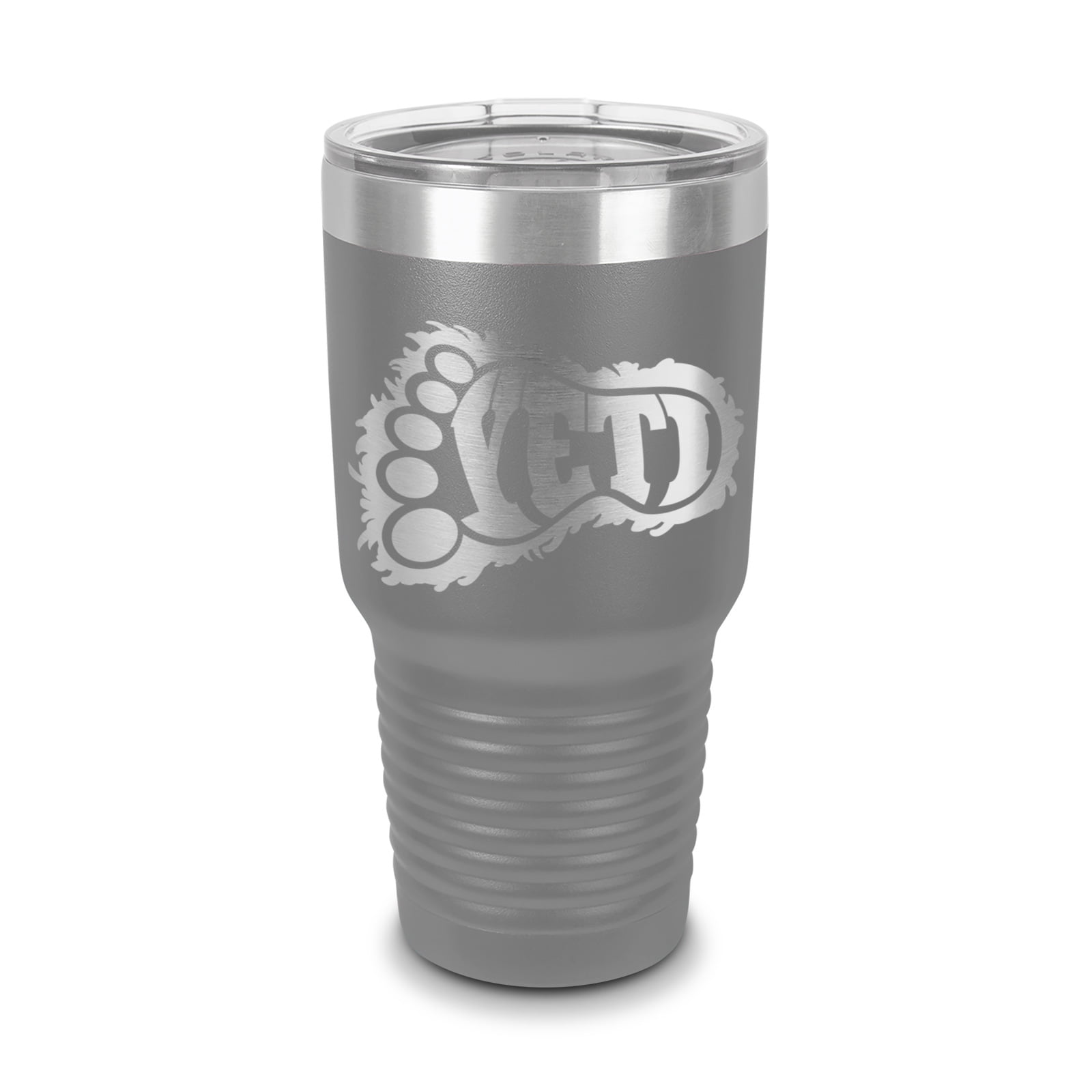 Bigfoot Foot Print Tumbler 30 oz - Laser Engraved w/ Clear Lid ...