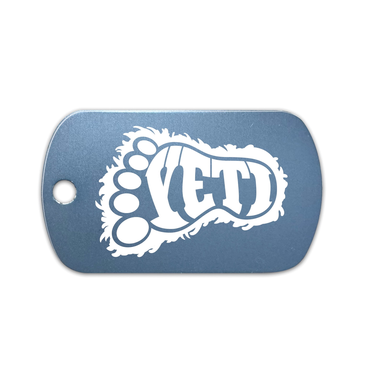 Bigfoot Foot Print V2 GI Dog Tag Aluminum Keychain v2 yeti big foot ...