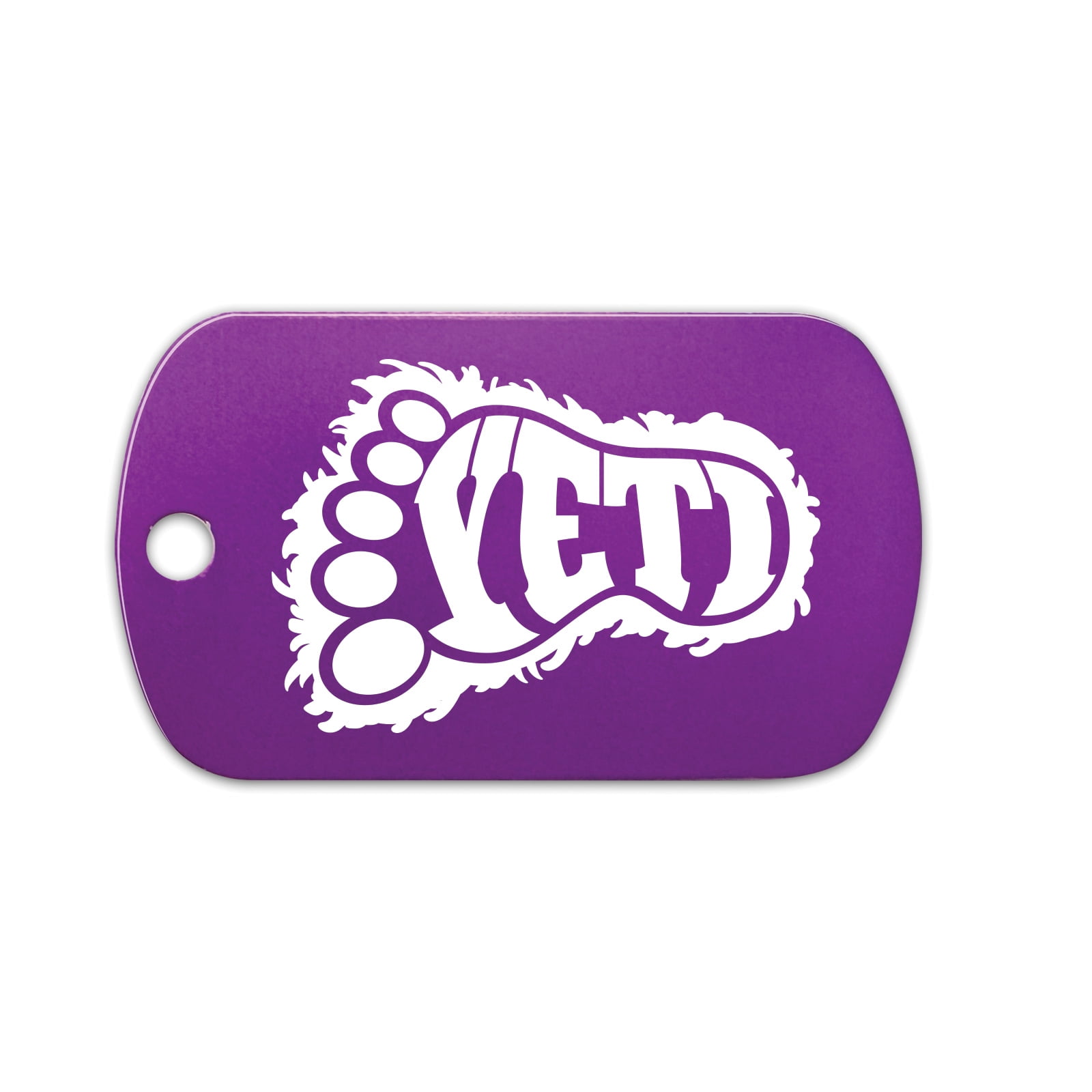 Bigfoot Foot Print V2 GI Dog Tag Aluminum Keychain v2 yeti big foot ...