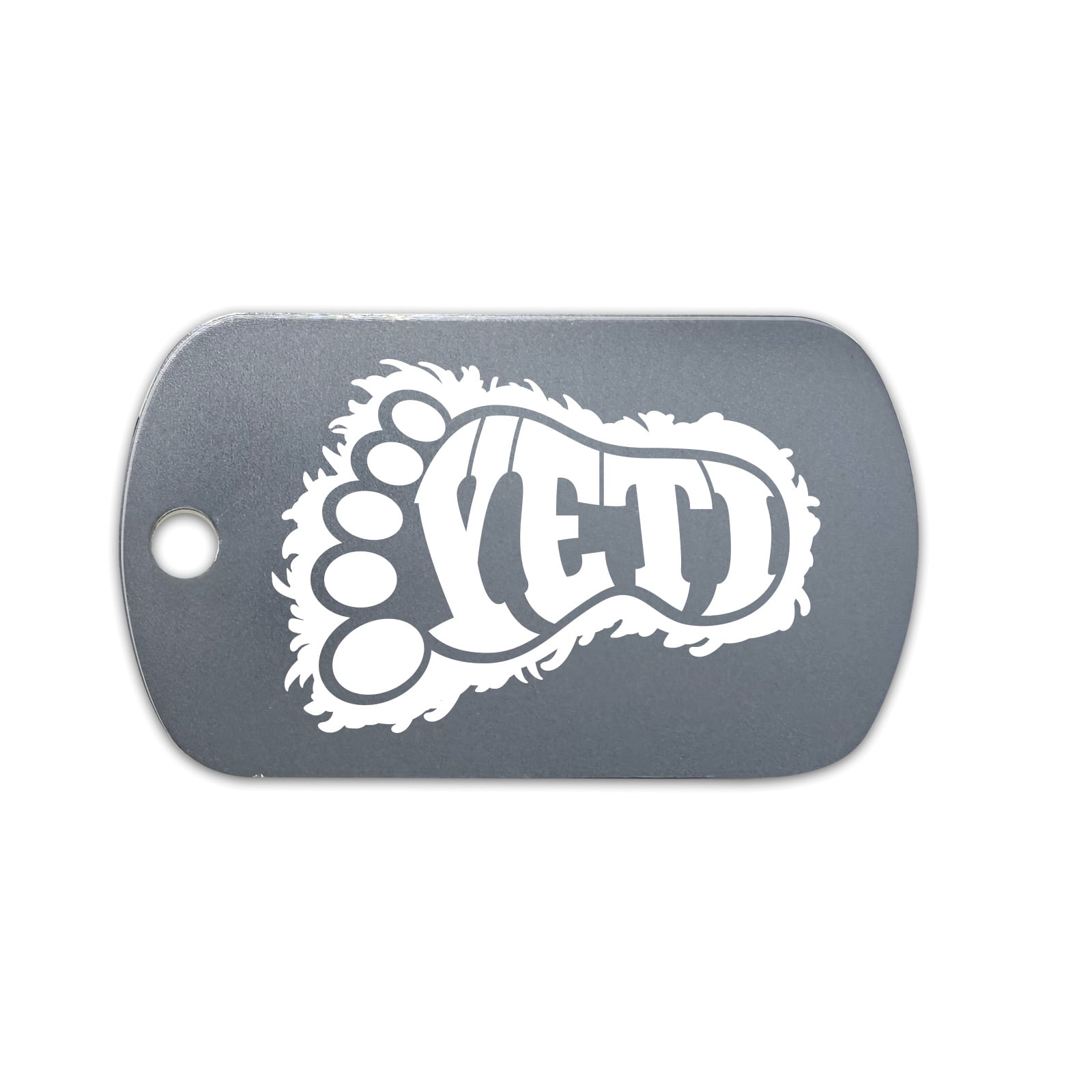 Bigfoot Foot Print V2 GI Dog Tag Aluminum Keychain v2 yeti big foot ...