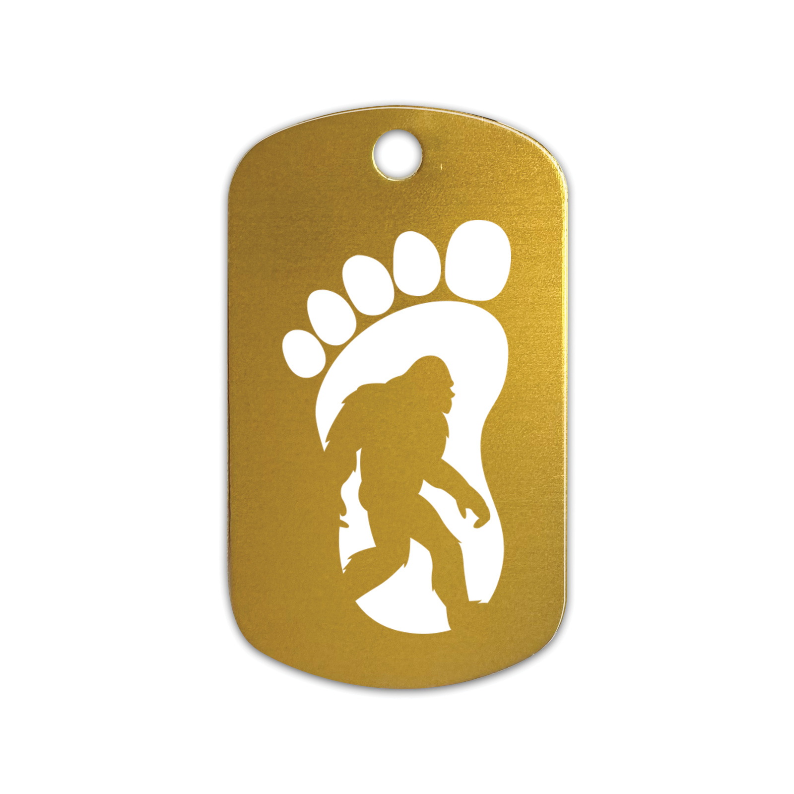Bigfoot Foot Print V3 GI Dog Tag Aluminum Keychain v3 yeti big foot ...