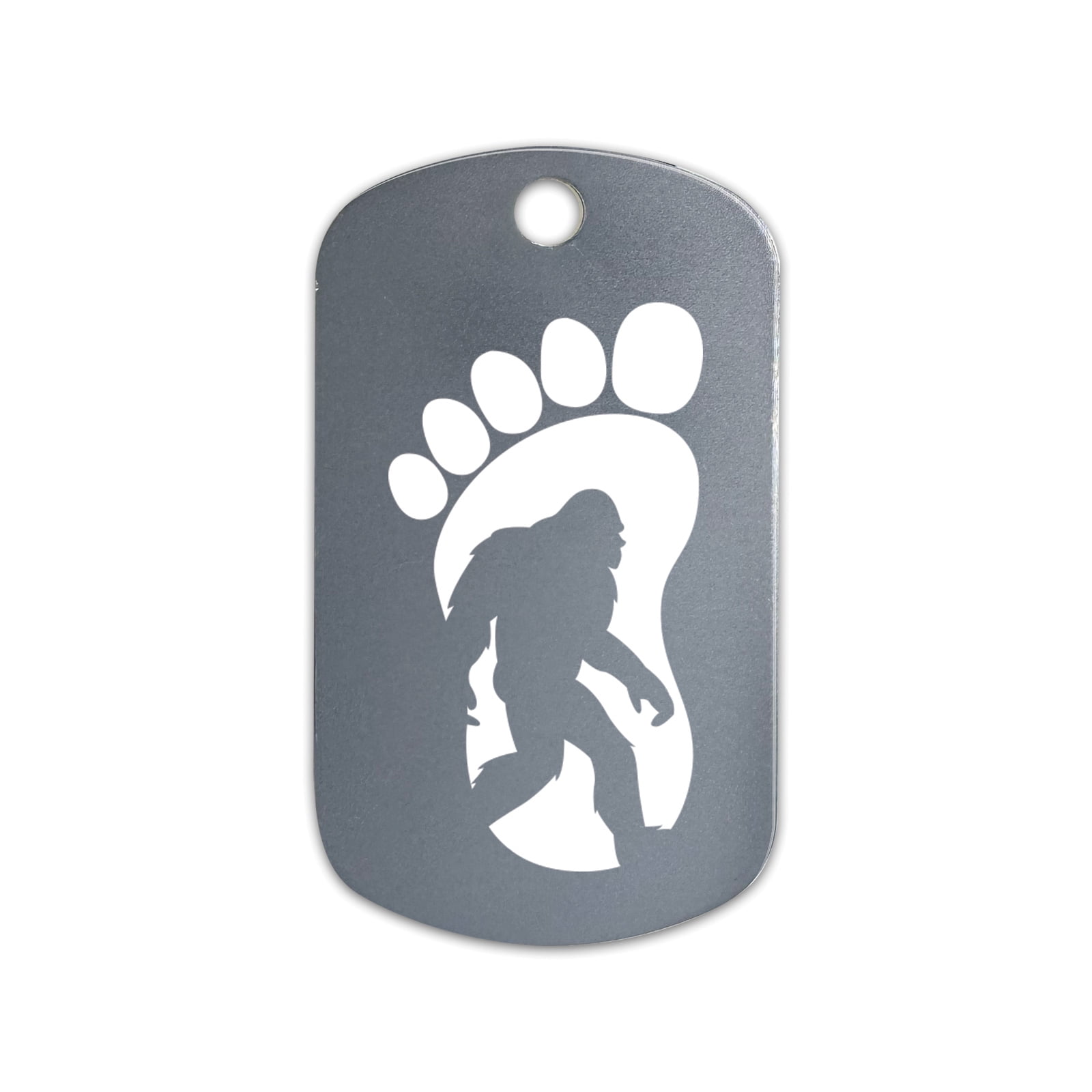 Bigfoot Foot Print V3 GI Dog Tag Aluminum Keychain v3 yeti big foot ...