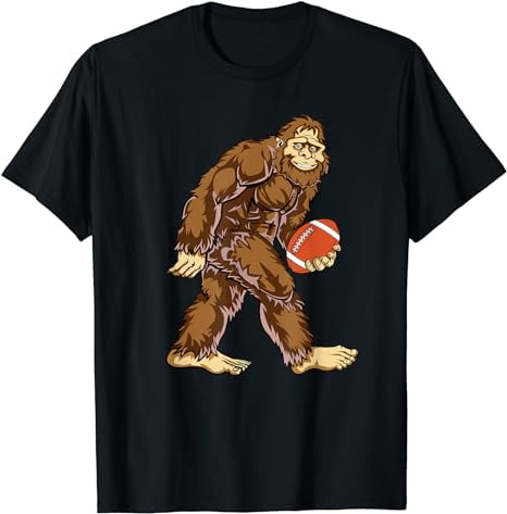 Bigfoot Football Boys T Shirt Sasquatch Squatchin Funny Tee - Walmart.com