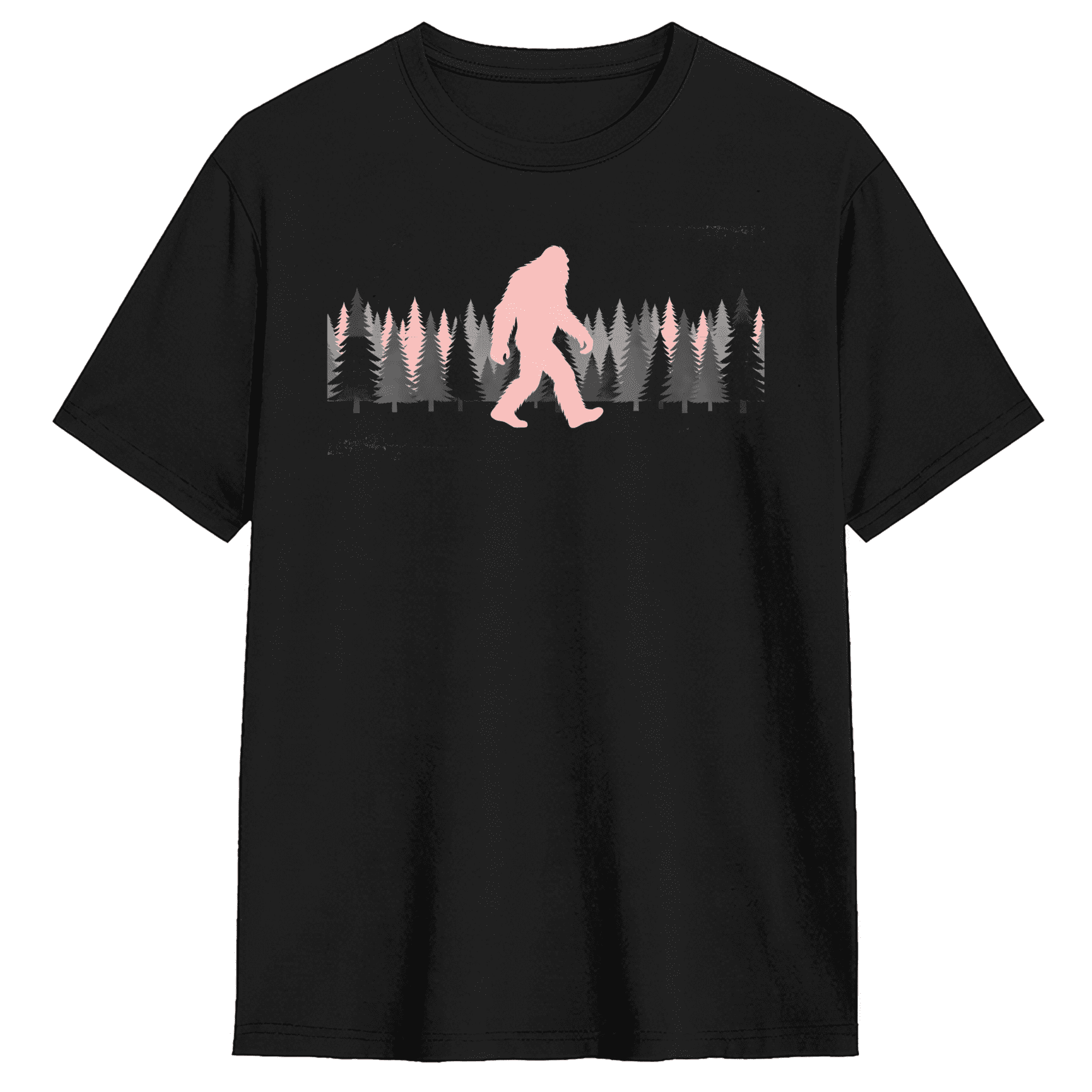 Bigfoot Forest Silhouette Retro Graphic Tee for Men and Women, Outdoor ...