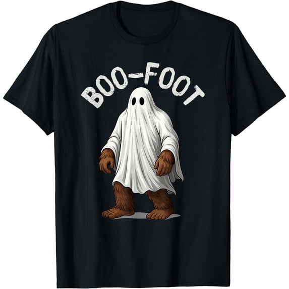 Bigfoot Ghost Costume Halloween Boo-Foot Sasquatch Spooky T-Shirt ...