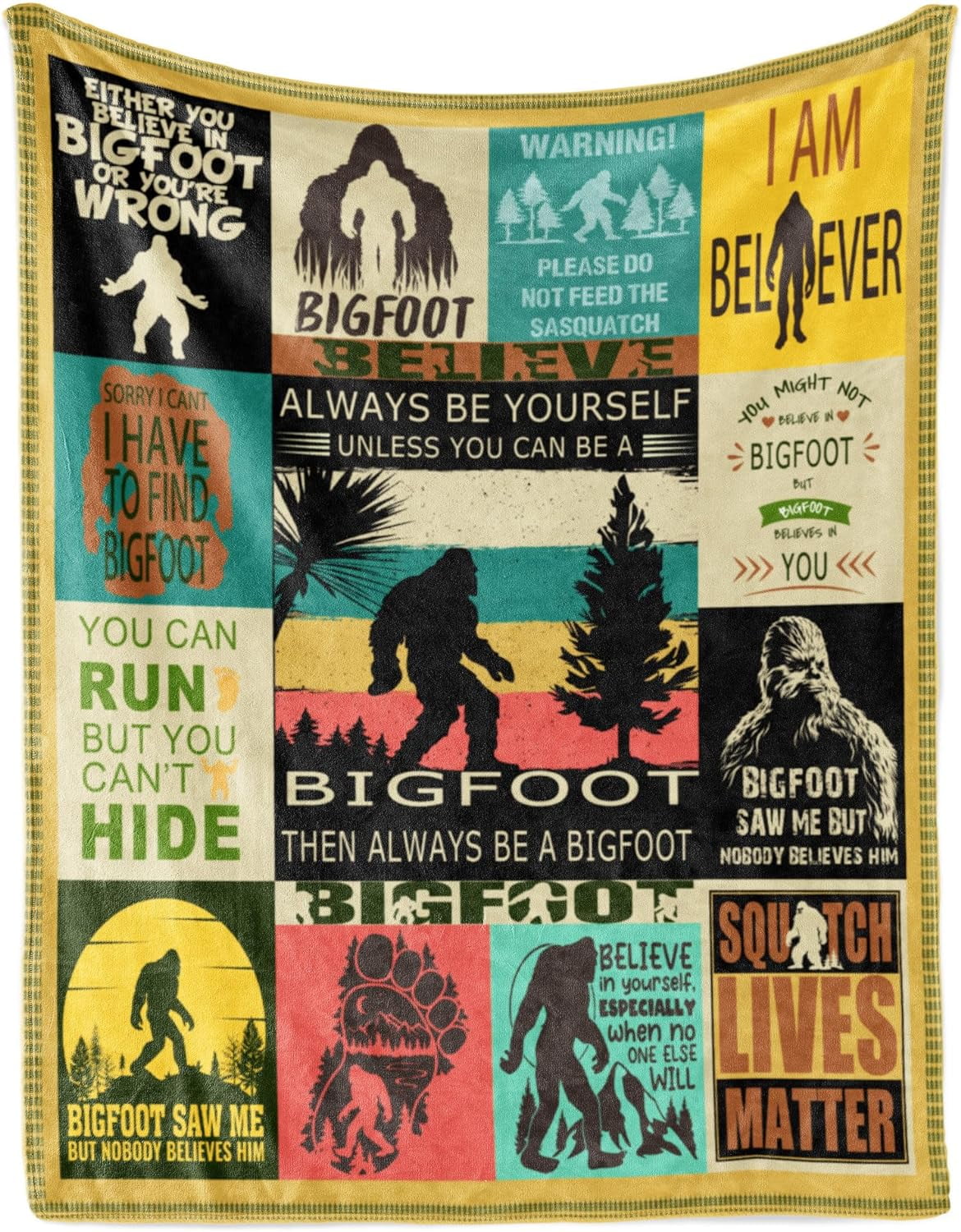 Bigfoot Gifts, Bigfoot Gifts for Men Blankets, Bigfoot Gift, Sasquatch ...