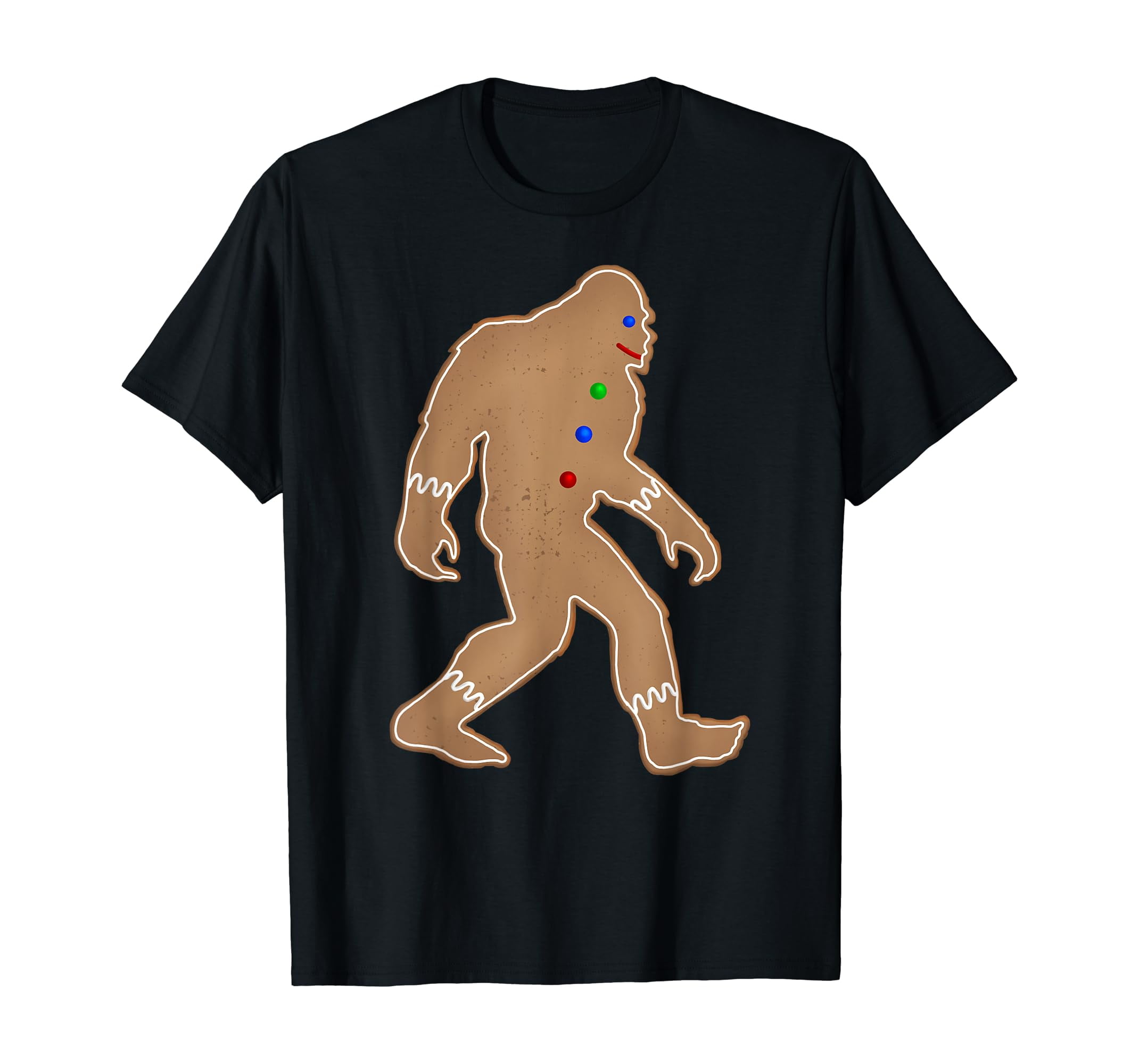Bigfoot Gingerbread Man Krismast T-Shirt - Walmart.com