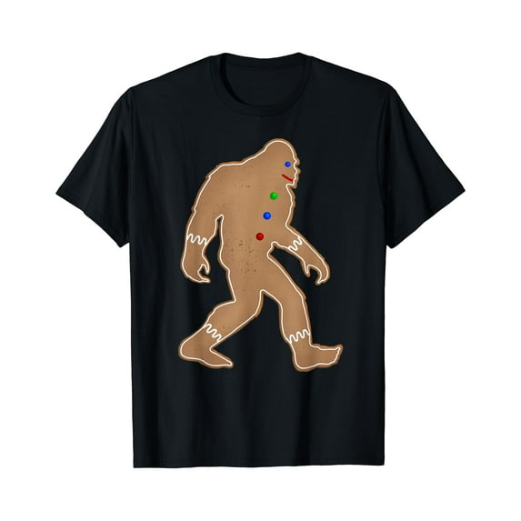 Bigfoot Gingerbread Man Krismast T-Shirt - Walmart.com
