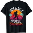 Bigfoot Hide Seek World Champion Sasquatch Retro Vintage T-shirt ...