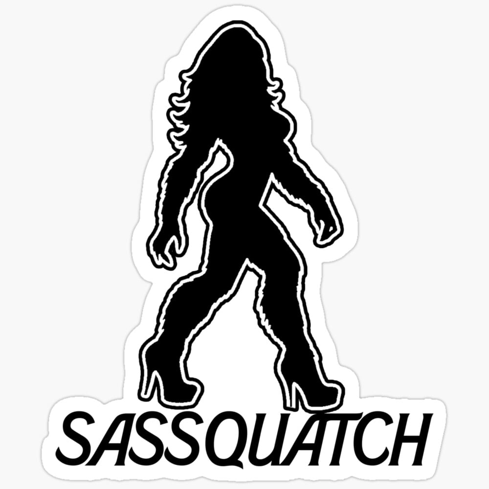 Bigfoot High Heels - Sassquatch Sticker Phone Decal Water Bottle ...