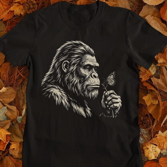 Bigfoot Holding Butterfly, Vintage Bigfoot Shirt, Vintage Sasquatch ...