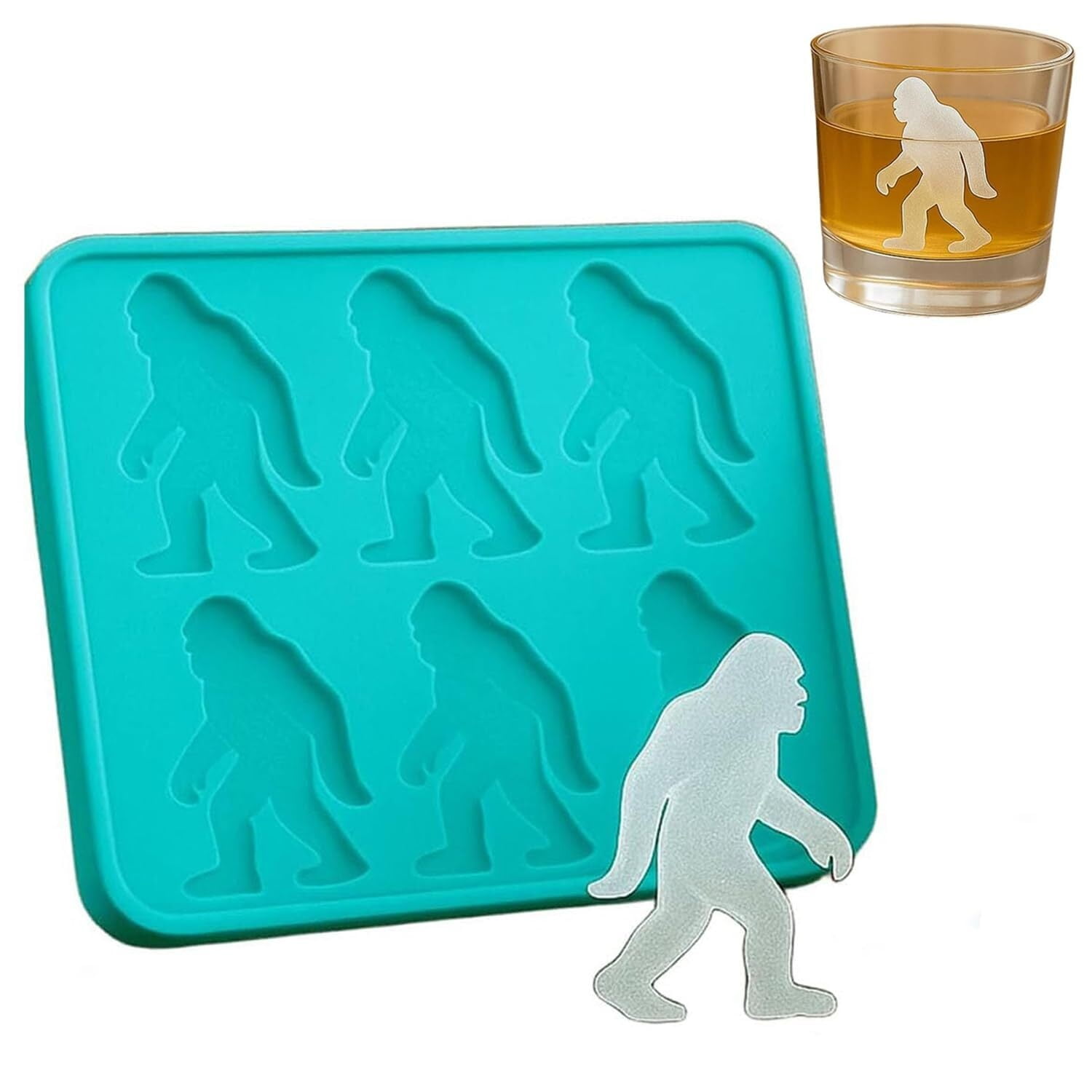Bigfoot Ice Mold, Monster Ice Mold, 6 Cavity Silicone Ices Tray, Food ...