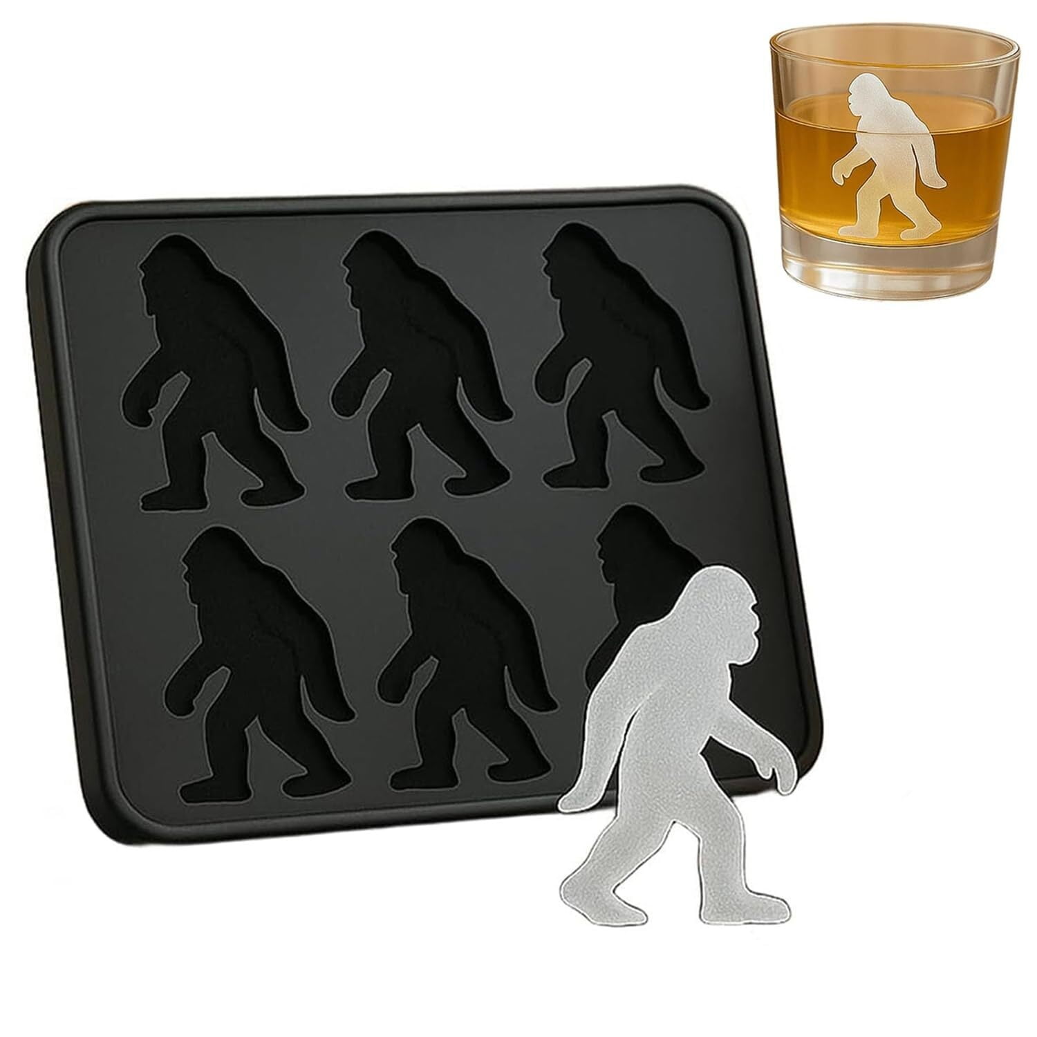 Bigfoot Ice Mold, Monster Ice Mold, 6 Cavity Silicone Ices Tray, Food ...