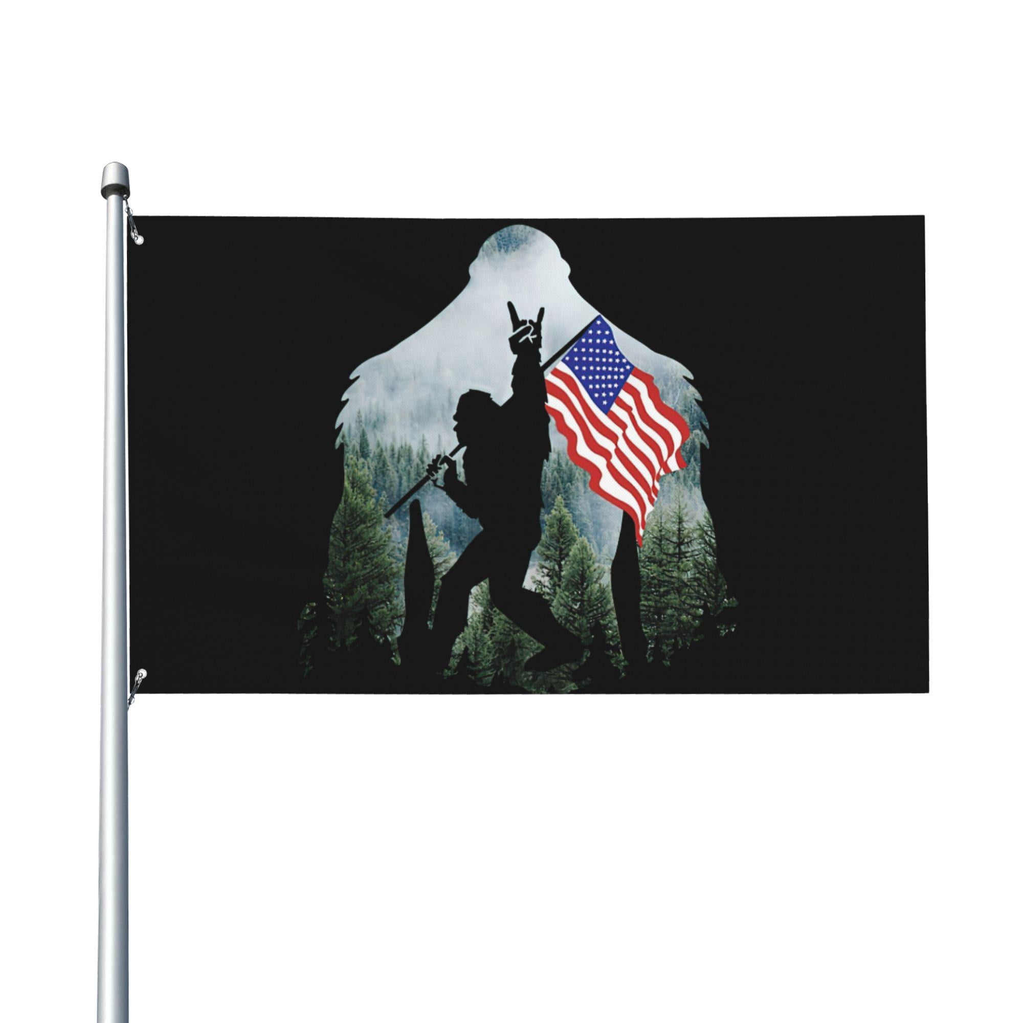 Bigfoot Into The Forest USA Flag Home Garden Flag Banner Breeze Banner ...