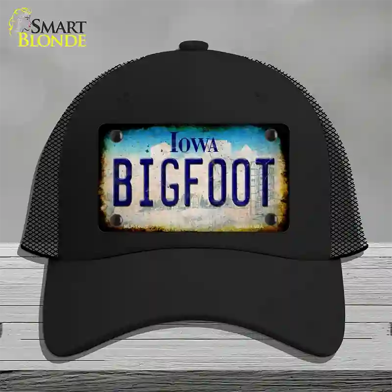 Bigfoot Iowa Novelty License Plate Hat Tag Mesh Black - Walmart.com