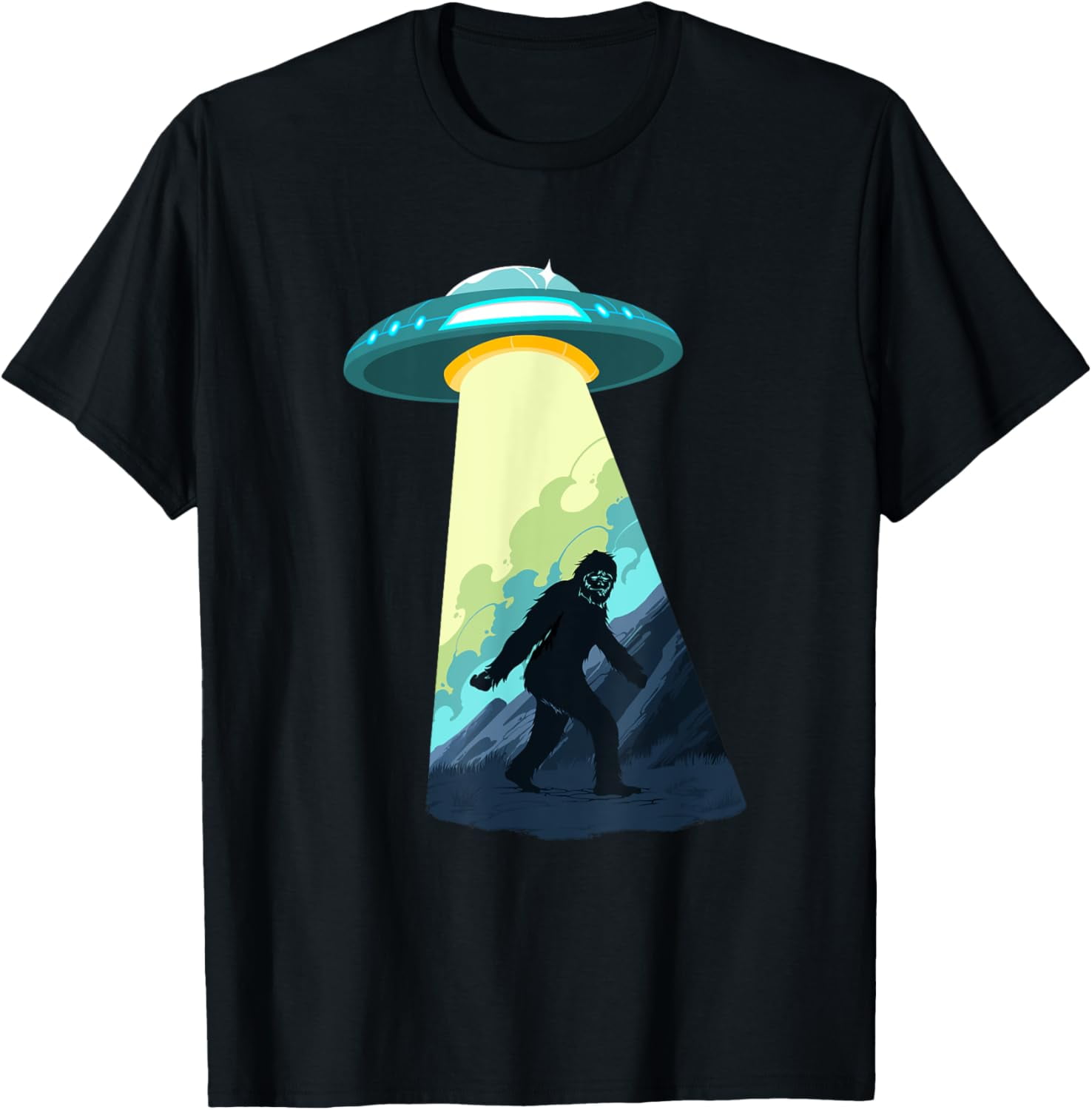 Bigfoot Is An Alien From A UFO Sasquatch Big Foot Graphic T-Shirt ...