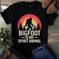 Bigfoot Is My Spirit Animal Camping Retro Graphic Tee Shirt Gift Idea ...