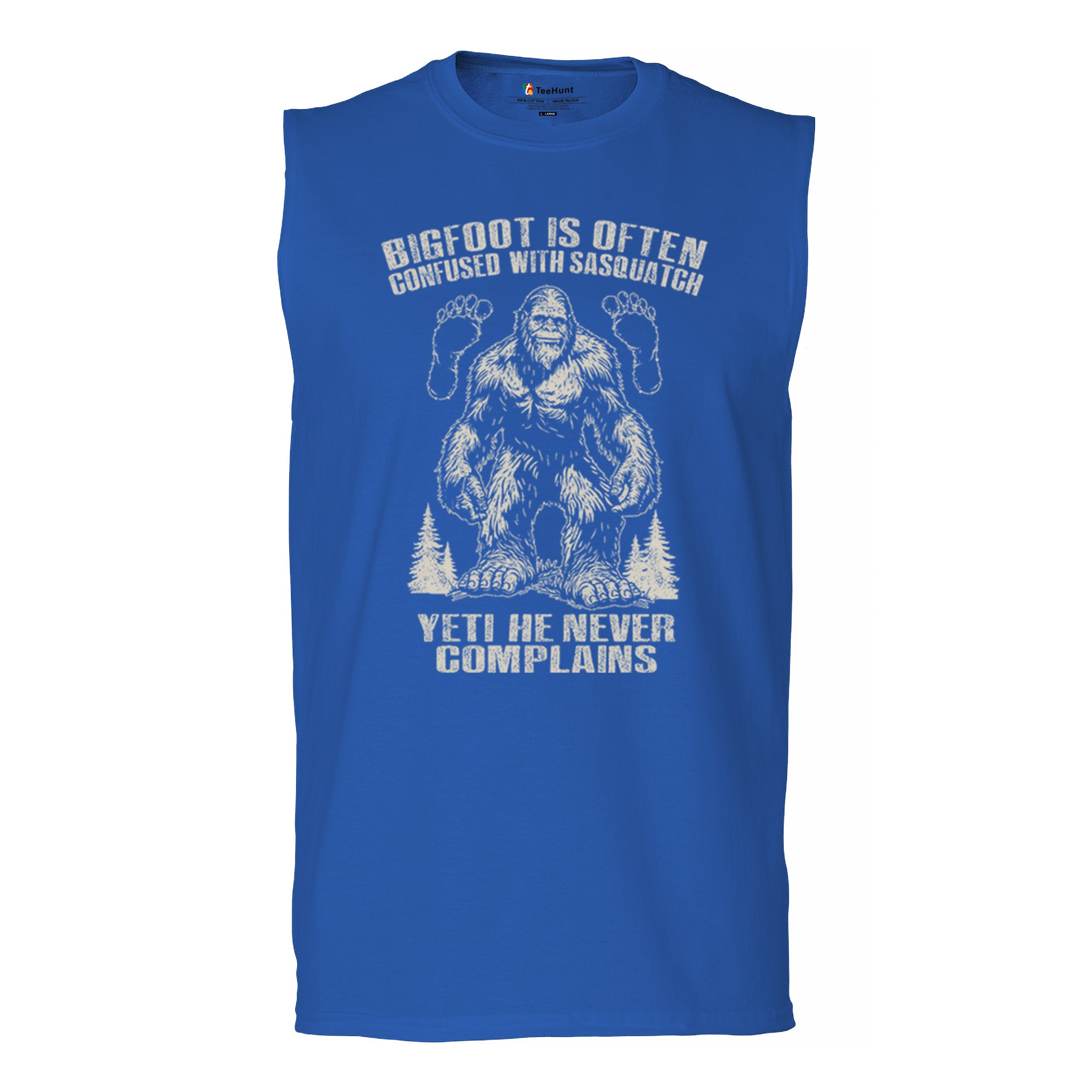 Bigfoot Is Often Confused With Sasquatch Muscle Shirt Funny Vintage ...