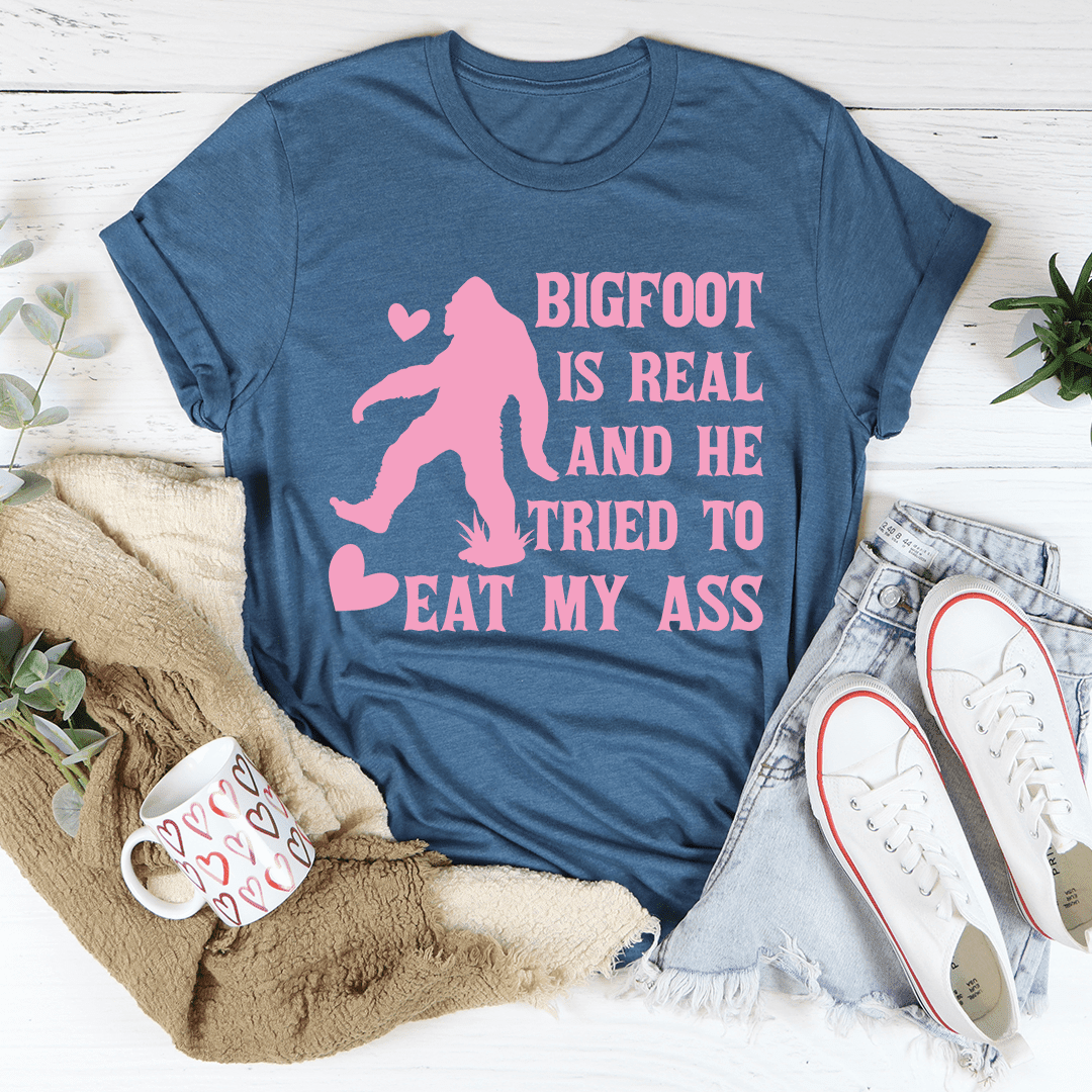 Bigfoot Is Real Tee Heather Forest S Peachy Sunday T-Shirt - Walmart.com