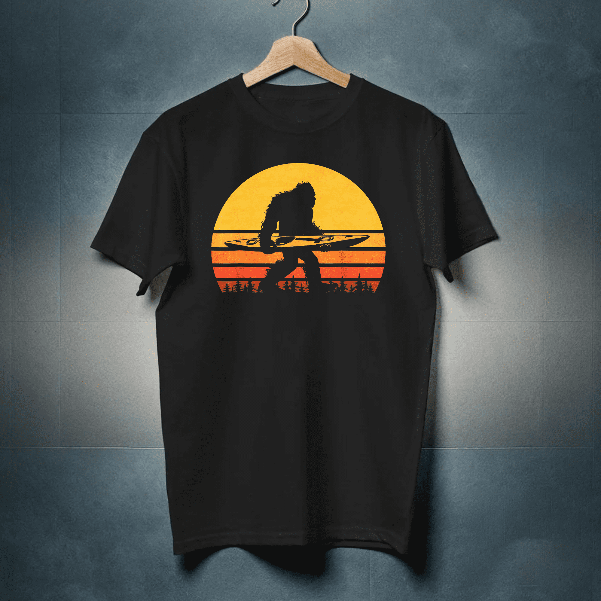 Bigfoot Kayak Sasquatch Kayaking Kayak T Shirt - Walmart.com