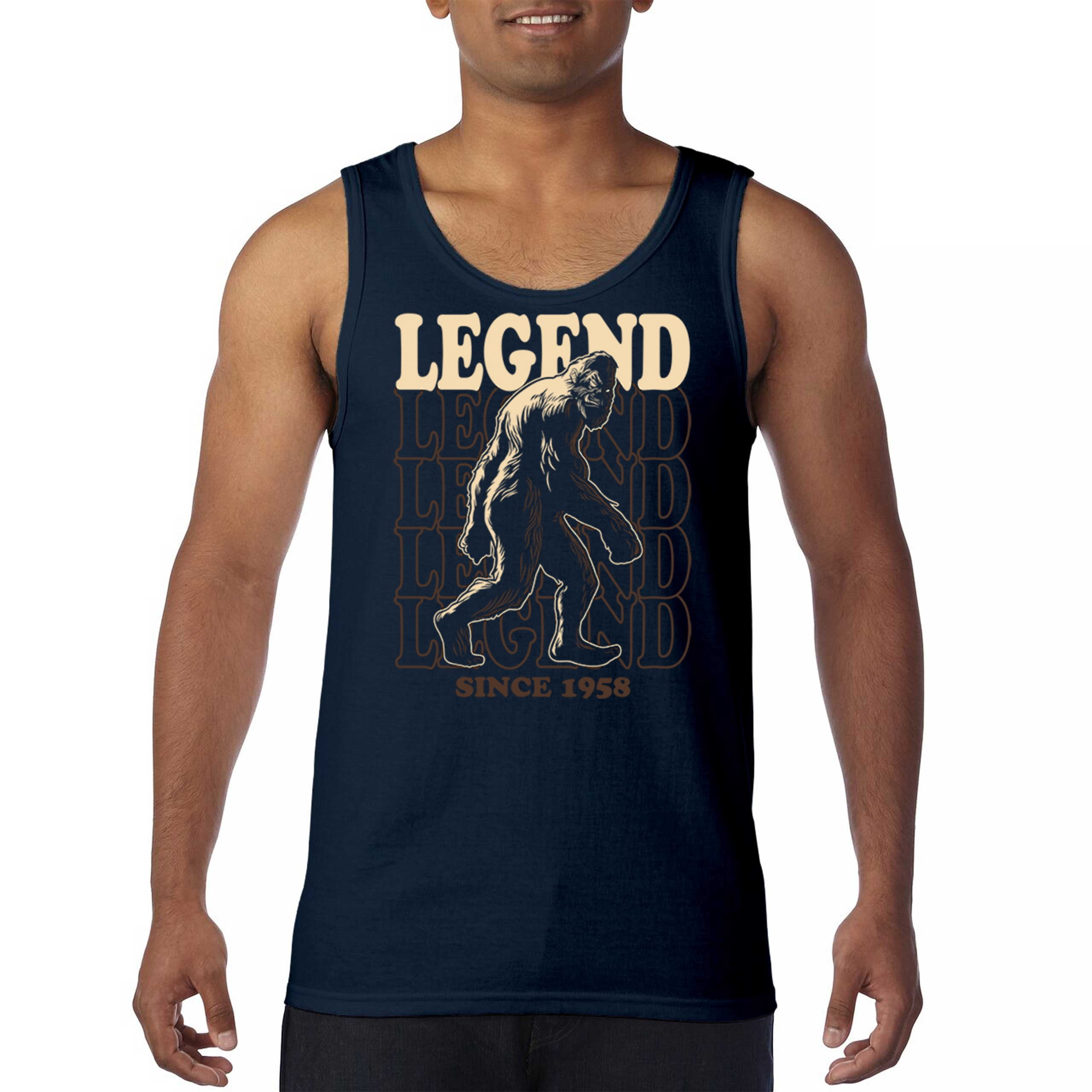 Bigfoot Legend Since 1958 Tank Top Funny Vintage Classic Sasquatch Joke ...