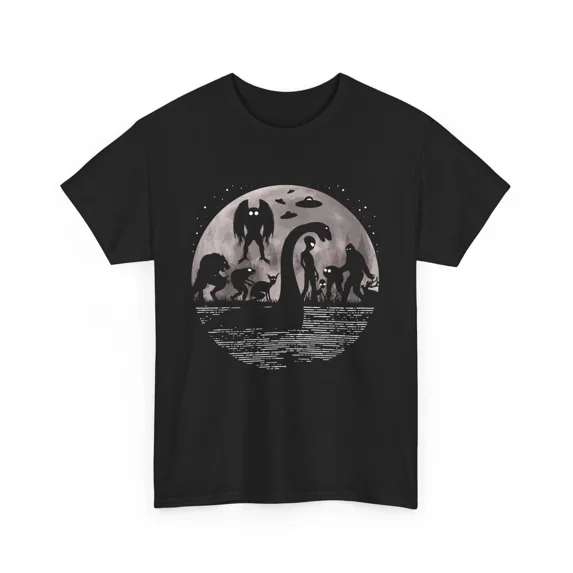 Bigfoot Loch Ness Monster Mothman And Aliens Funny Cryptid Gift Unisex ...