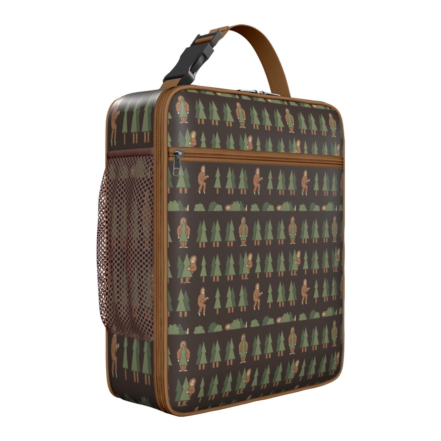 Bigfoot Lunch Box for Men Reusable Insulated Small Lunch Bag with Retro ...