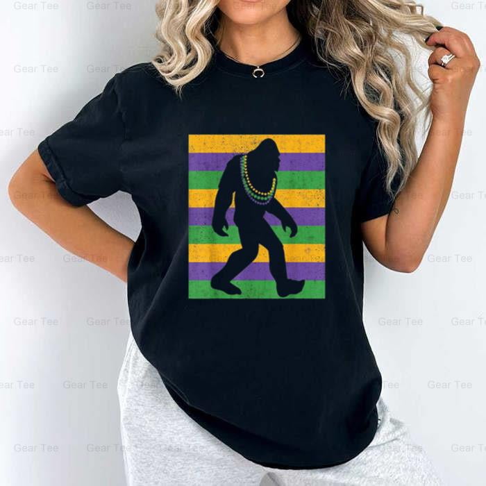 Bigfoot, Mardi Gras, Carnival, Sasquatch, Funny, Gift, Holiday, Cryptid ...