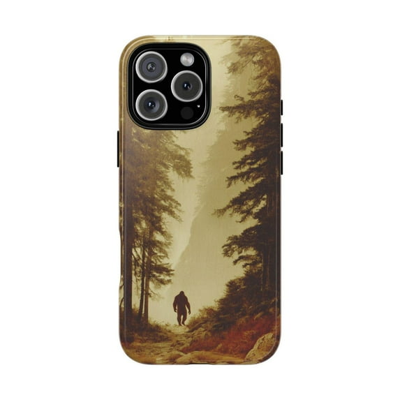 Bigfoot Misty Woods Phone Case Sasquatch Foggy Pines Scene with iPhone ...