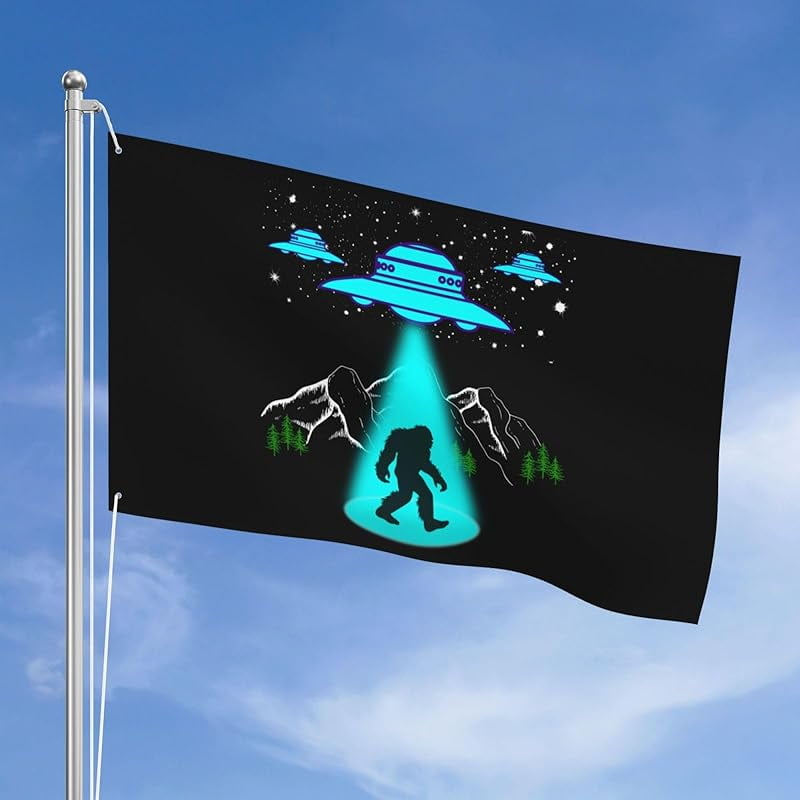 Bigfoot Moon Flag 3x5 Ft Thickened 3 Layers 3x5 Feet Outdoor Flags ...
