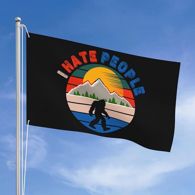 Bigfoot Moon Flag 3x5 Ft Thickened 3 Layers 3x5 Feet Outdoor Flags ...