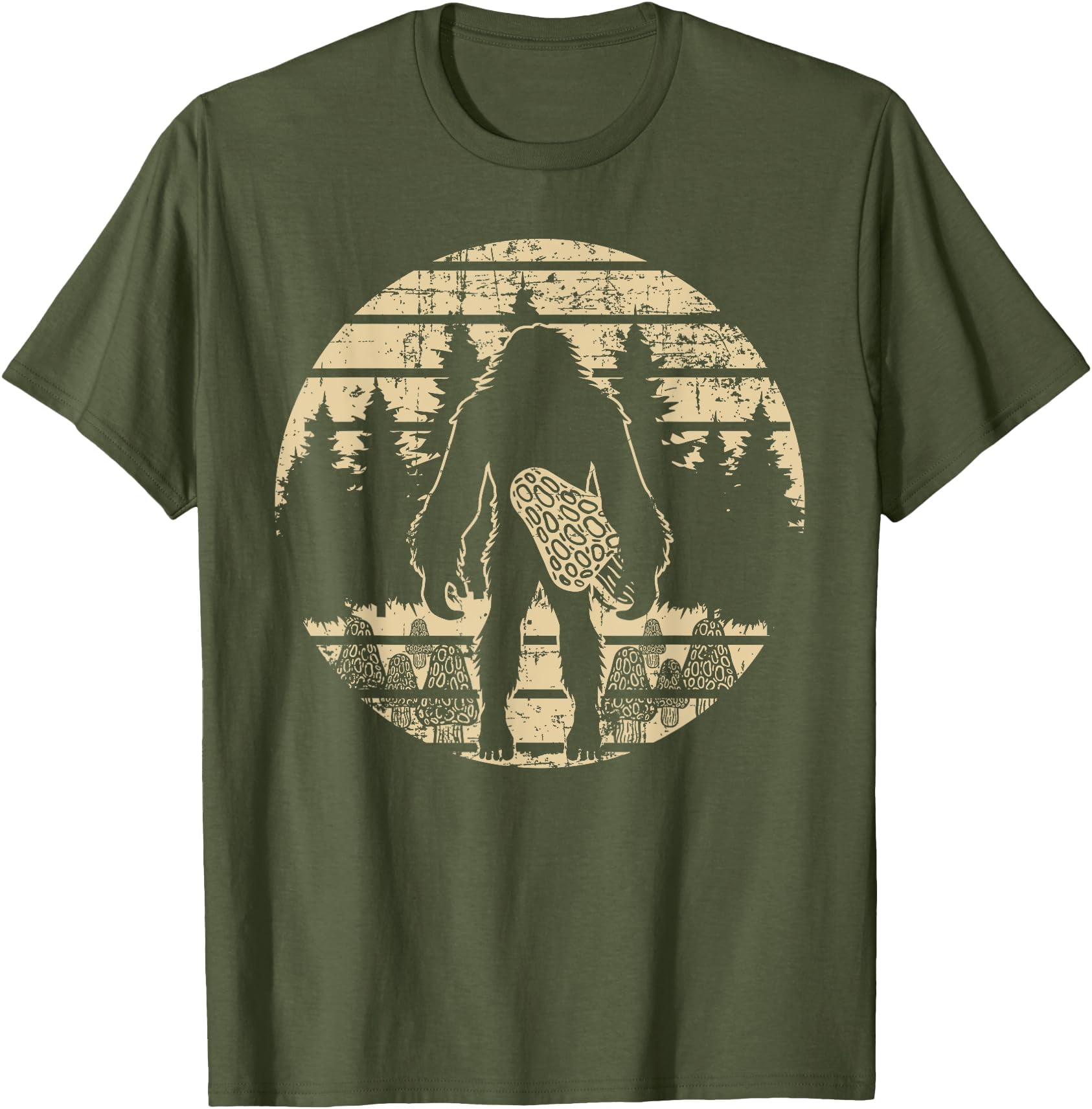 Bigfoot Morel Mushroom Foraging Mycology Shroom Hunting Unisex T-Shirt ...