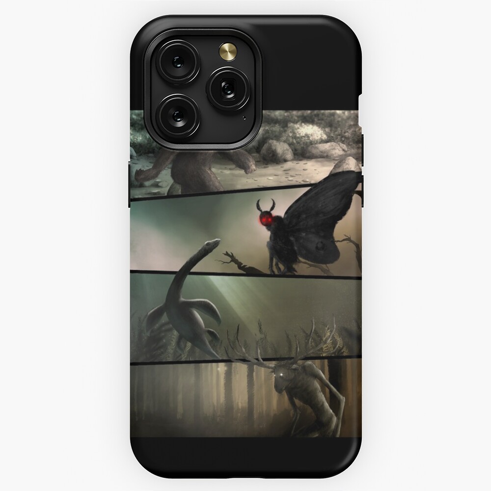 Bigfoot Mothman Nessie Wendigo Cryptid Artwork Case for iPhone 11 12 13 ...