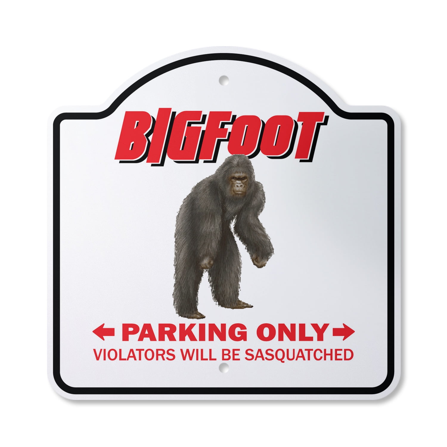 Bigfoot Parking 12" X 12" Sign | Indoor/Outdoor Plastic | SignMission ...