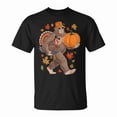 Bigfoot Pilgrim Turkey Pumpkin Thanksgiving Day For Boy Men TShirt ...