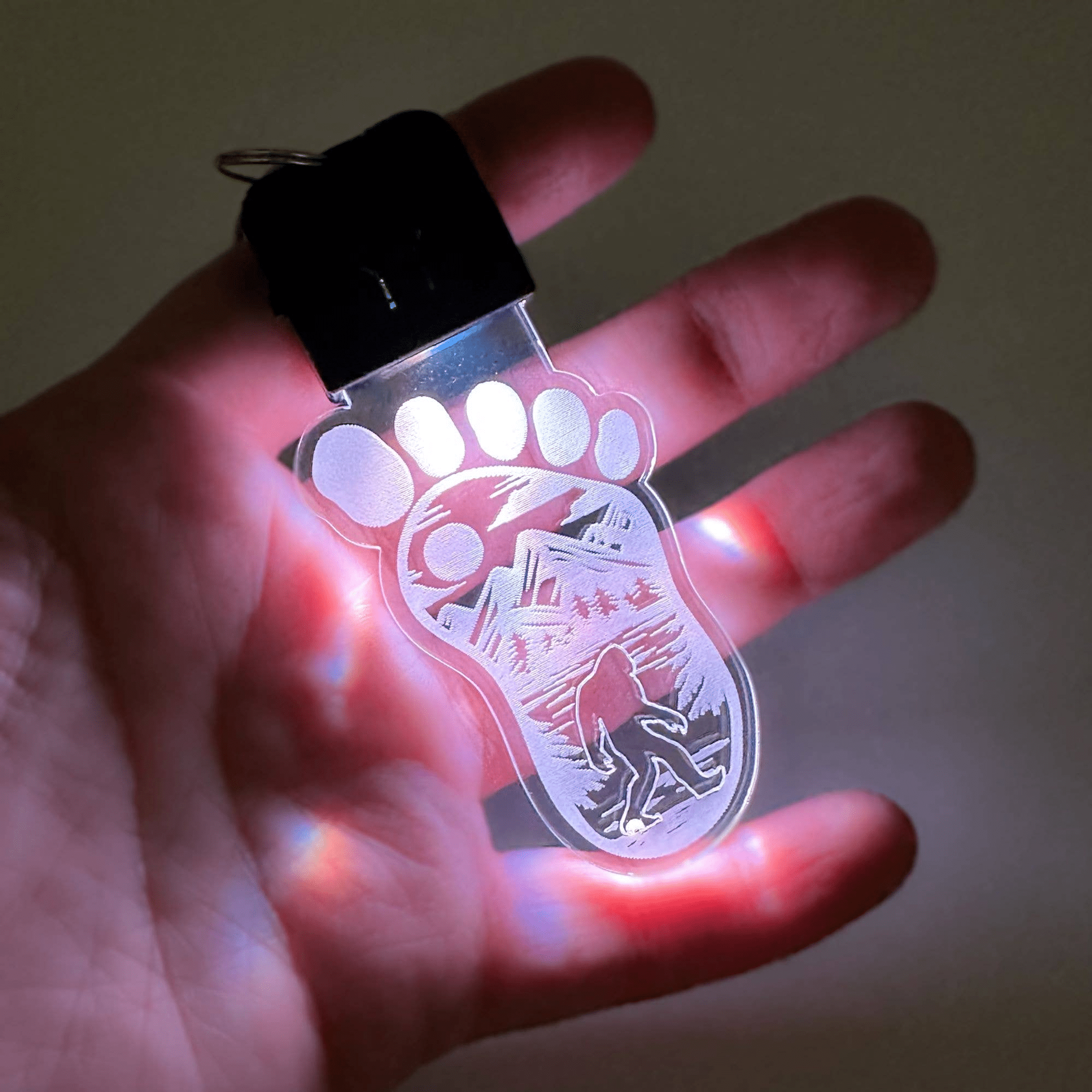 Bigfoot Rechargeable LED Keychain with Clip[ ] - Walmart.com
