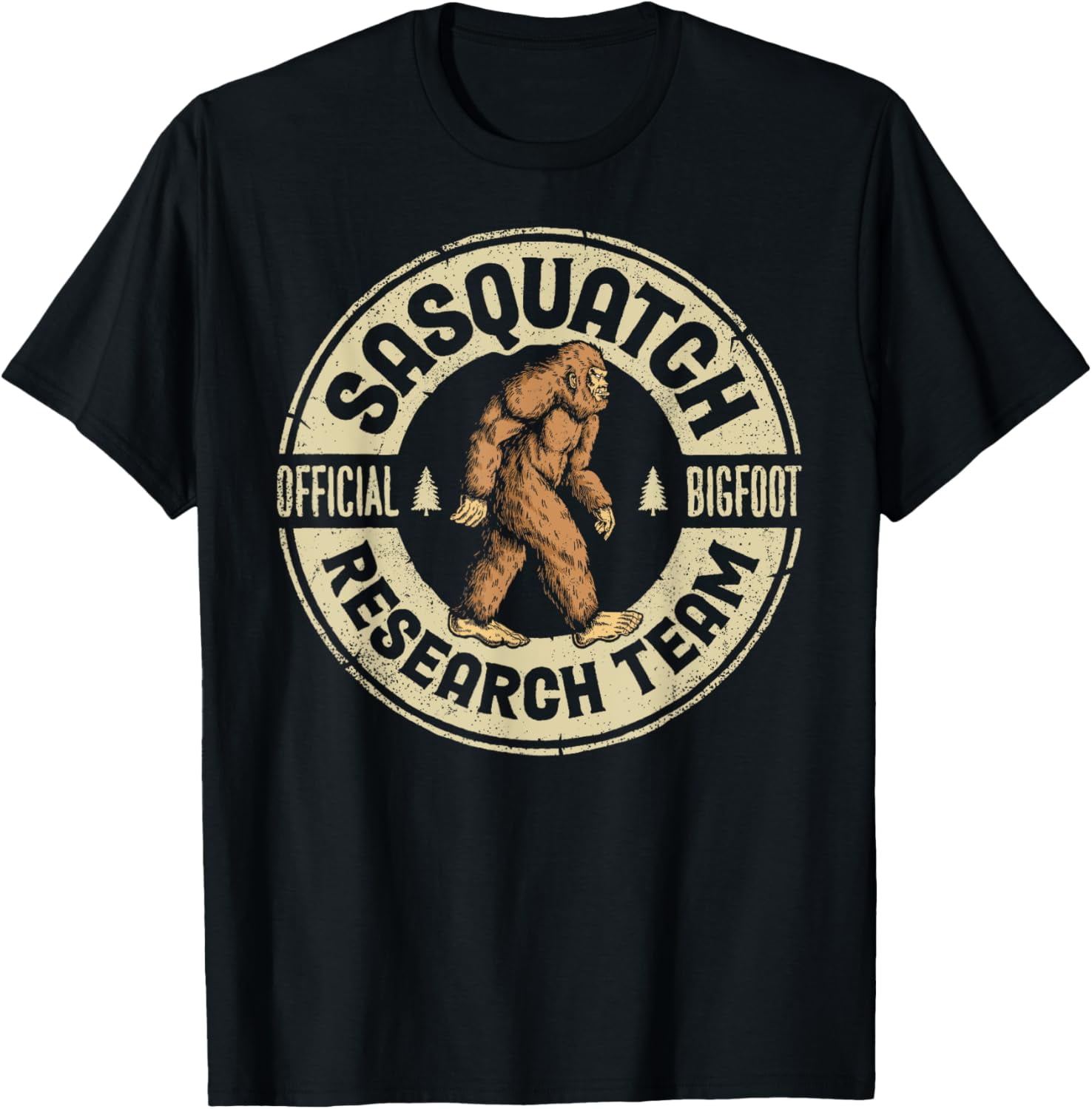 Bigfoot Research Team Retro Vintage Sasquatch Men Women T-Shirt ...