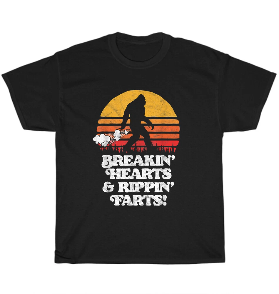 Bigfoot Retro Hearts Unisex T-Shirt Funny Sasquatch Humor Gift up to ...