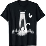 Bigfoot Riding Loch Ness Monster Nessie! Funny Sasquatch Ufo T-Shirt ...